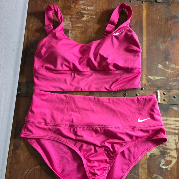 Nike | Swim | Nike Fuchsia Sports Bra And Bikini Set | Poshmark